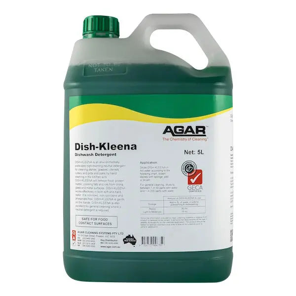 Agar Dish Kleena 5Lt Hand Dishwashing Detergent