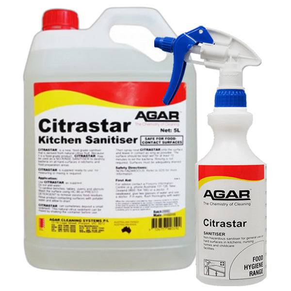 Agar Citrastar Kitchen Food Safe Sanitiser | Low Temperature ...