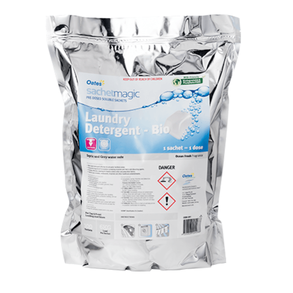Oates Laundry Detergent Bio 100 Sachet | Crystalwhite Cleaning Supplies