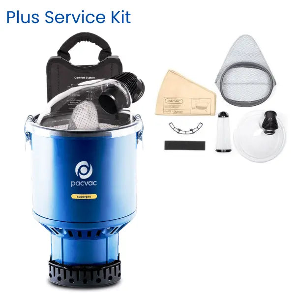 Pacvac Superpro Commercial Backpack Vacuum Cleaner Plus Free Service K
